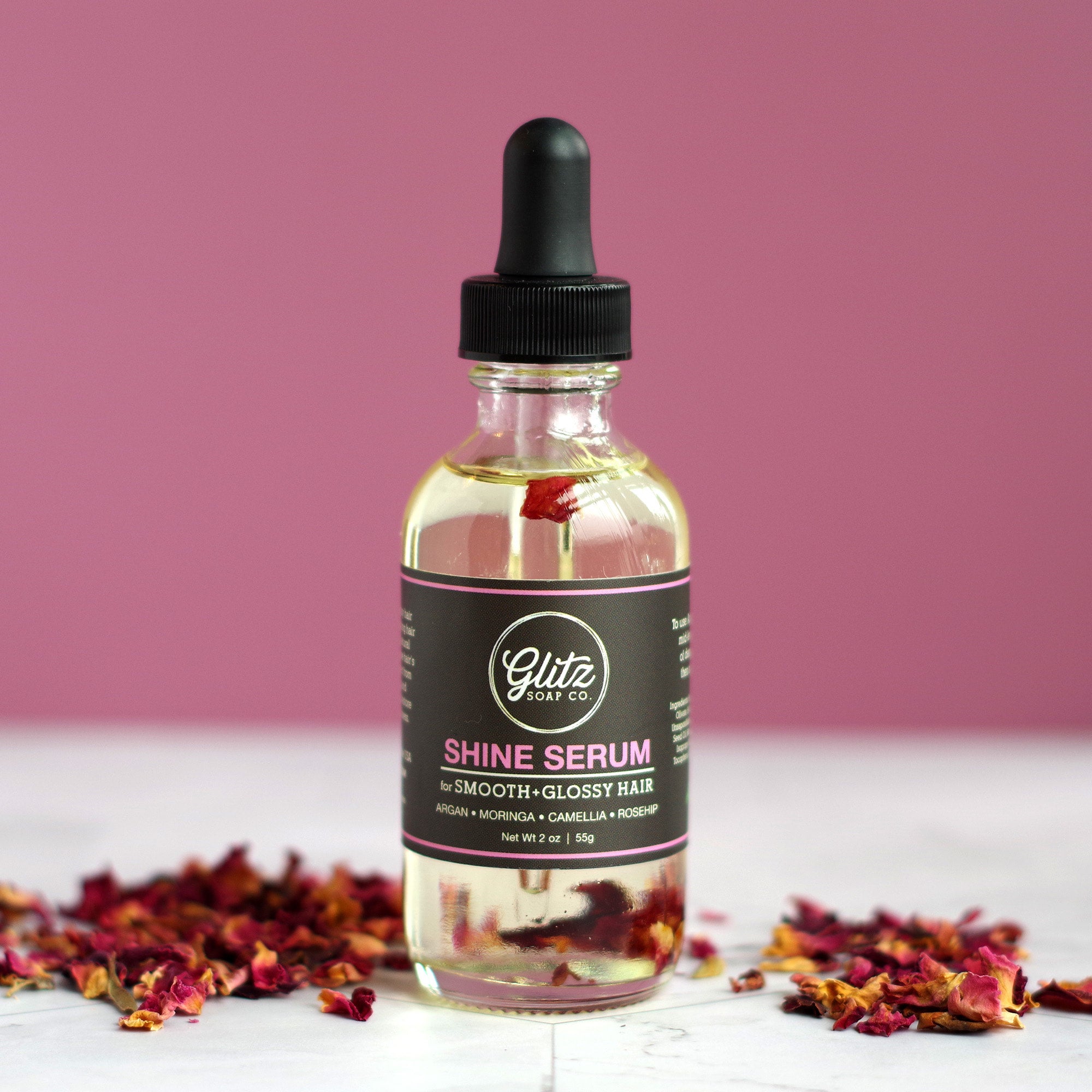 Shine Serum for Glossy, Healthy Hair - Vegan, Handmade, Eco-Friendly ...