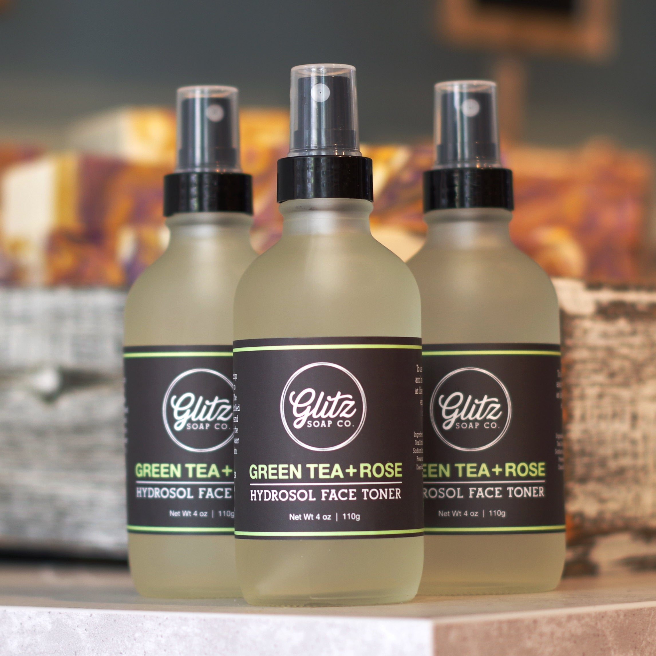 Green Tea + Rose Hydrosol Facial Toner Spray - Vegan Handmade Eco ...